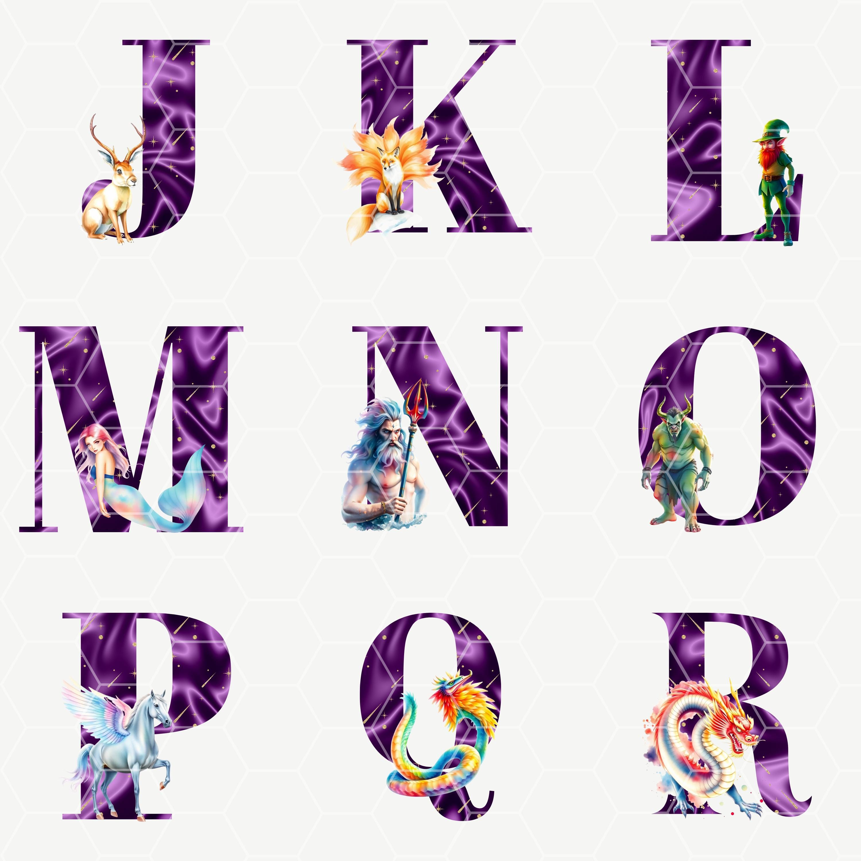 Mythology Alphabet Clipart || Mythology || PNG & JPG Files || Print ...