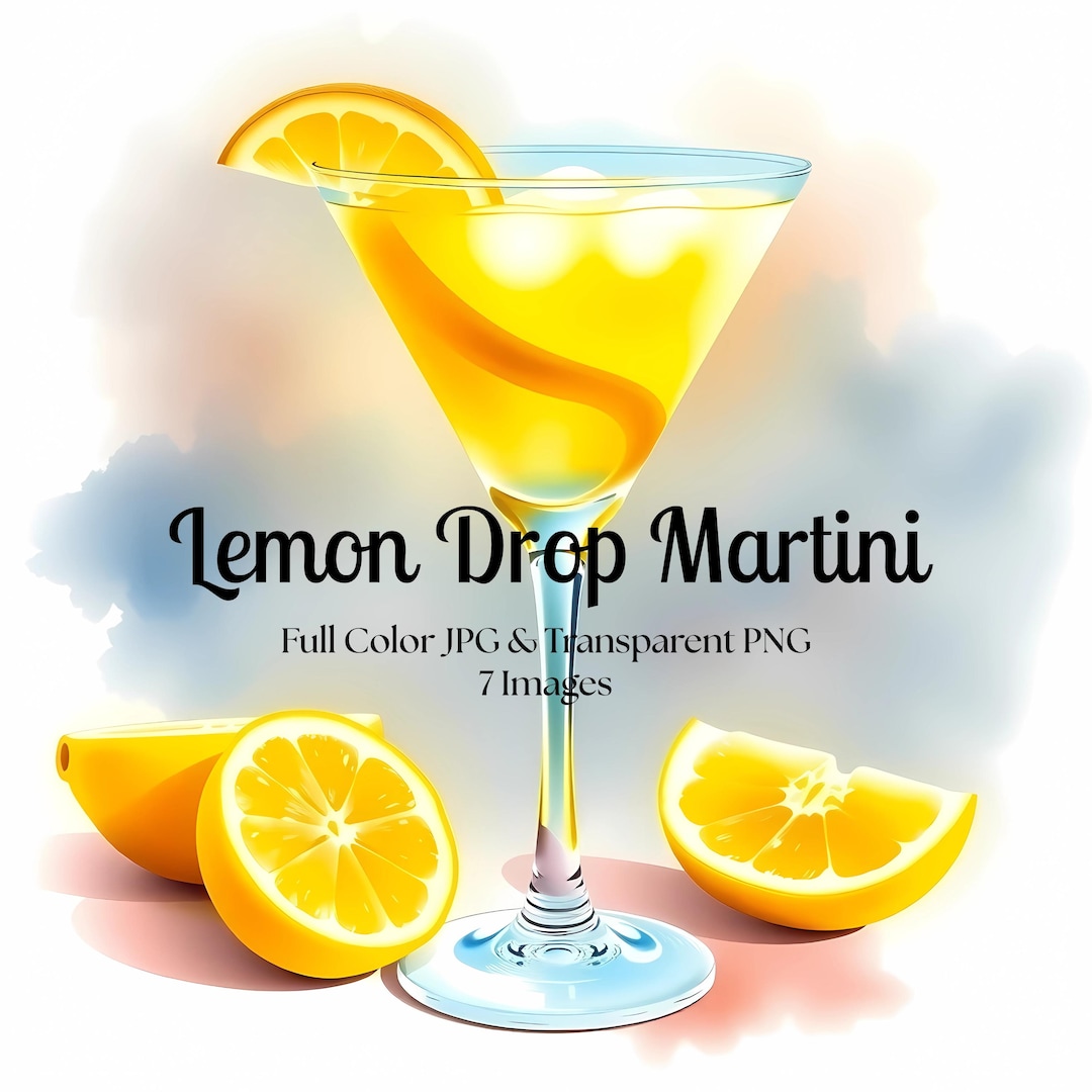Lemon Drop Martini Clipart, JPG & Transparent PNG Files, Bar Art ...
