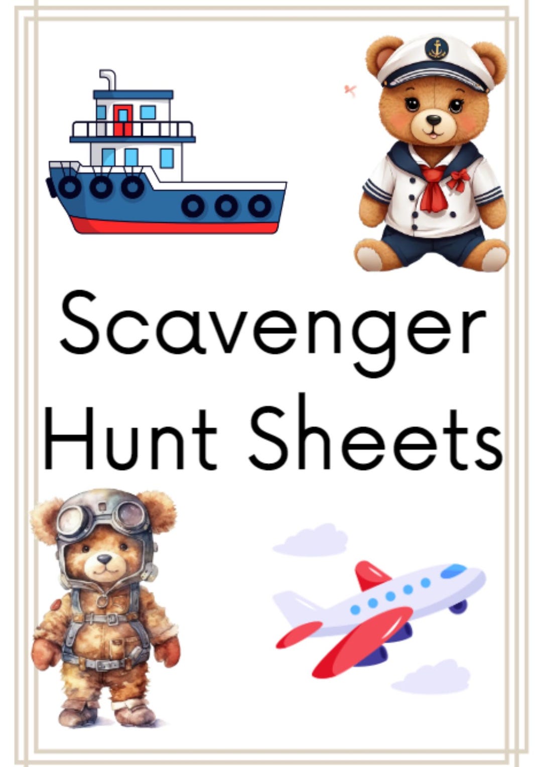 Printable Scavenger Hunt Sheets || Kids Scavenger Hunt || Game ...