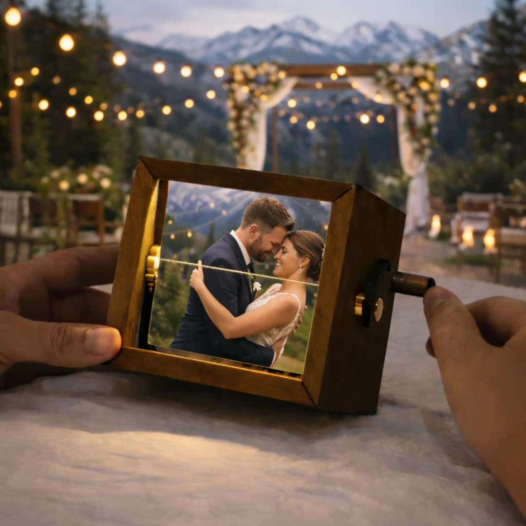 Personalized Photo Flipbook Animation Box, Custom Wooden Photo Book ...