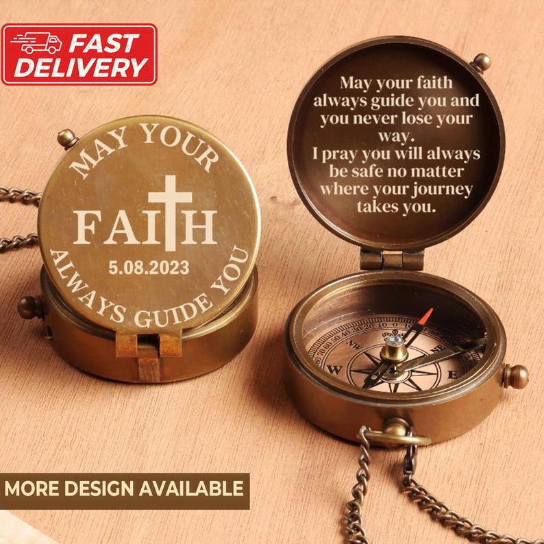 Baptized Boy Gift, Customized Compass, Christian Gift, First Holy ...