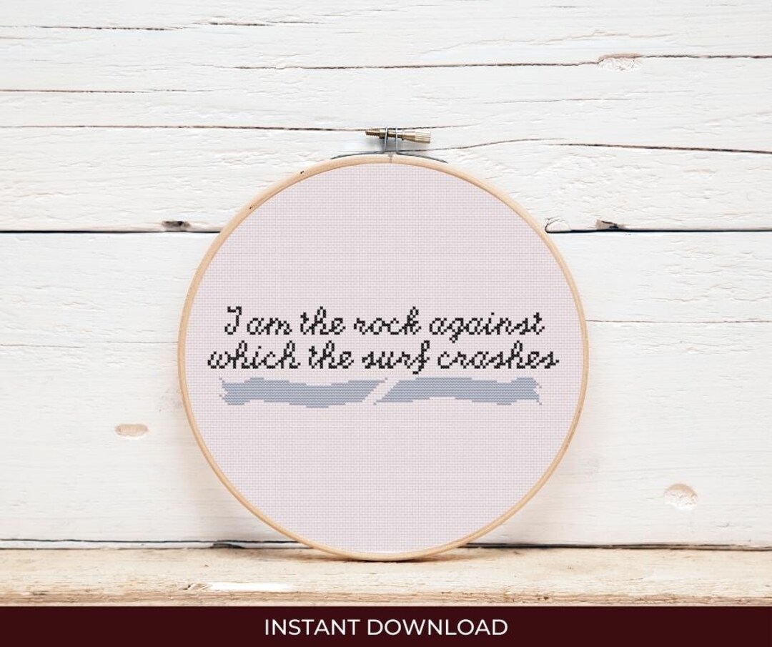 I Am the Rock Cross Stitch Pattern - Etsy