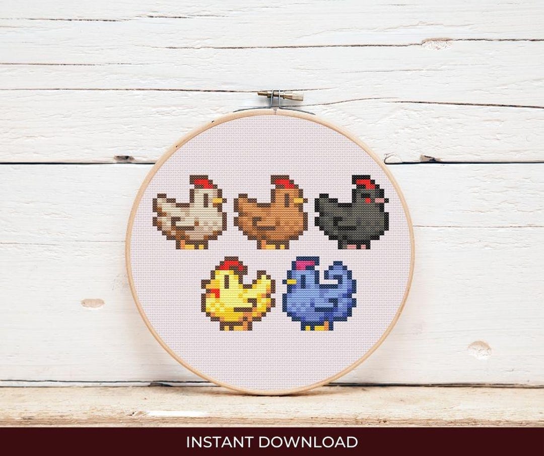 Stardew Chickens Cross Stitch Pattern - Etsy