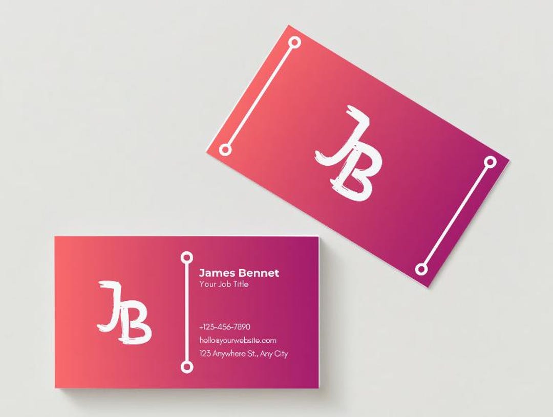 Simple Personal Business Card Canva Template, Simple Business Card ...