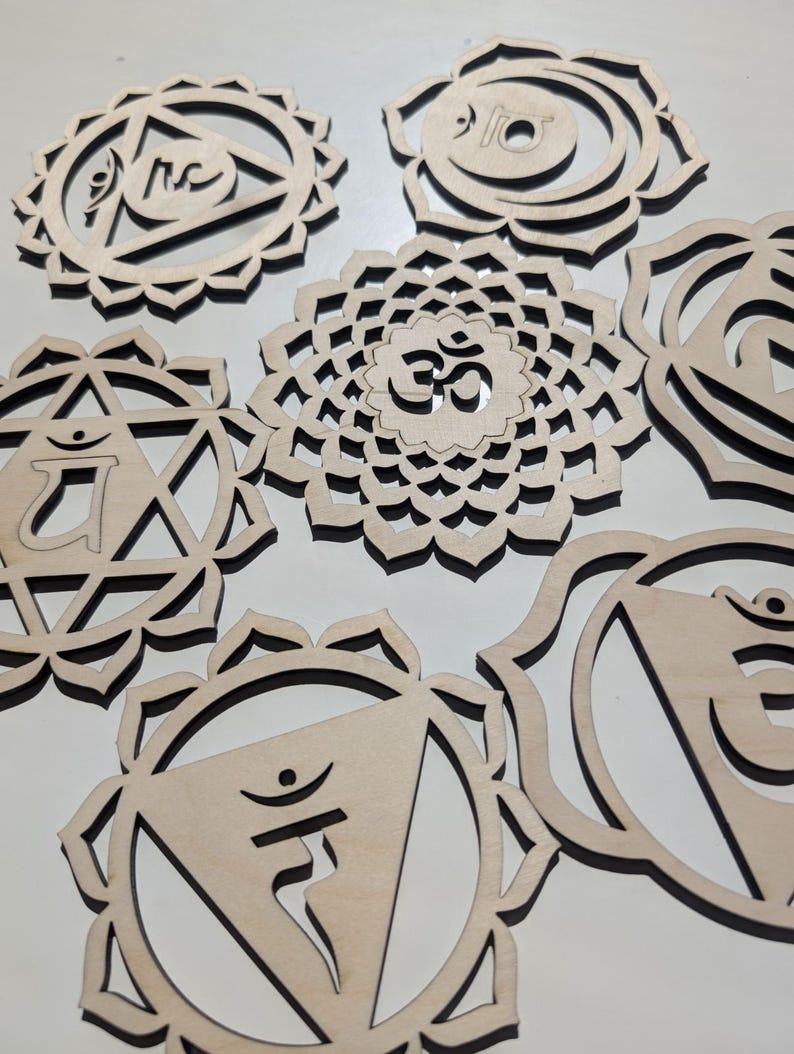 SVG Seven(7) Chakras Hanging | Digital Design | SVG | Laser Cut File ...