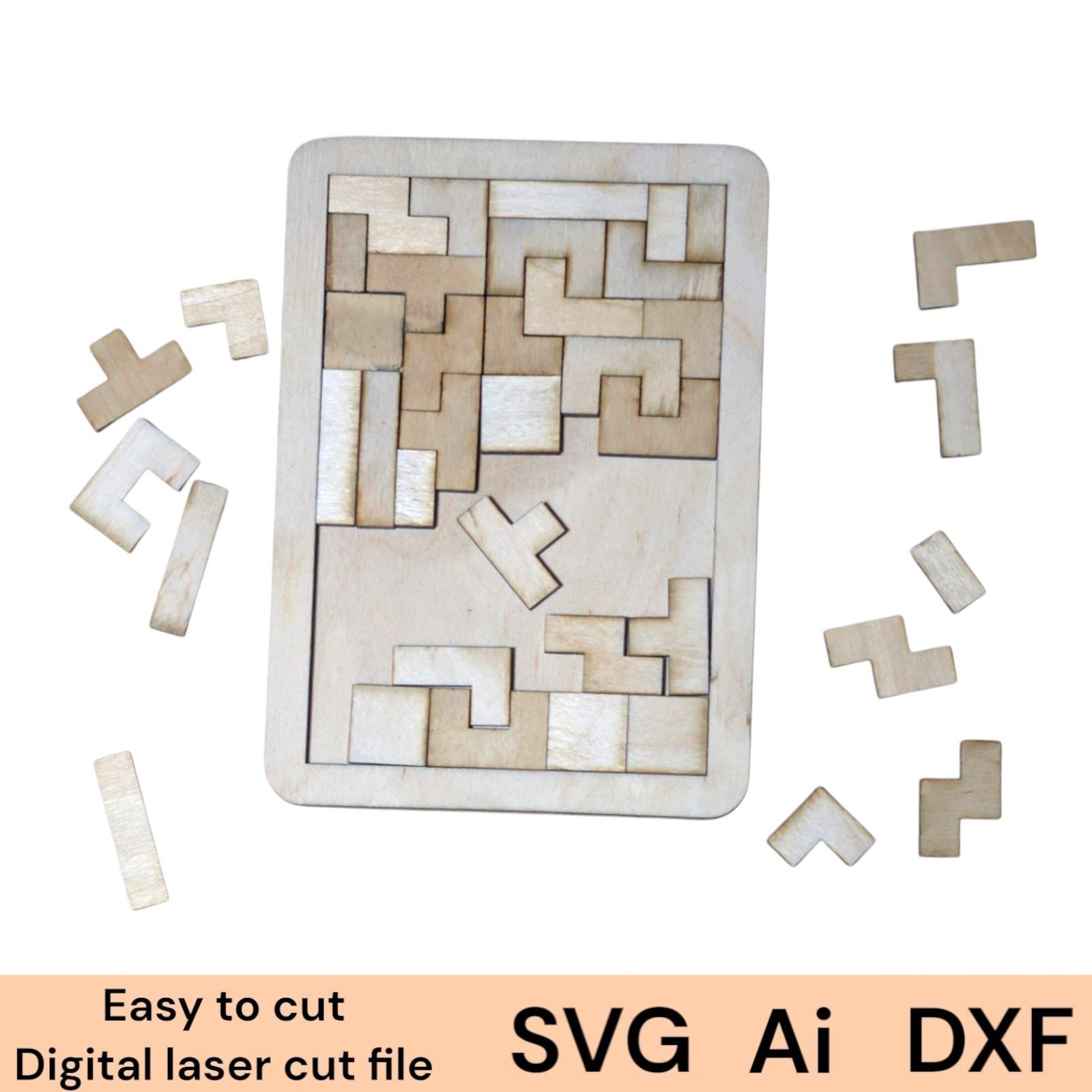 Wooden Tetris Game Vector for CNC Svg Vector File, Vector Cut File ...