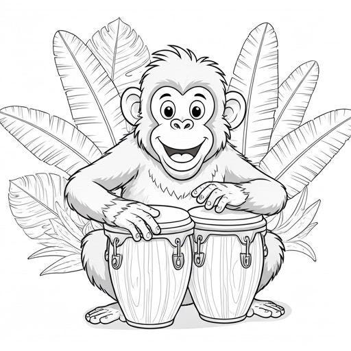 Music in the Jungle Coloring Book - Etsy