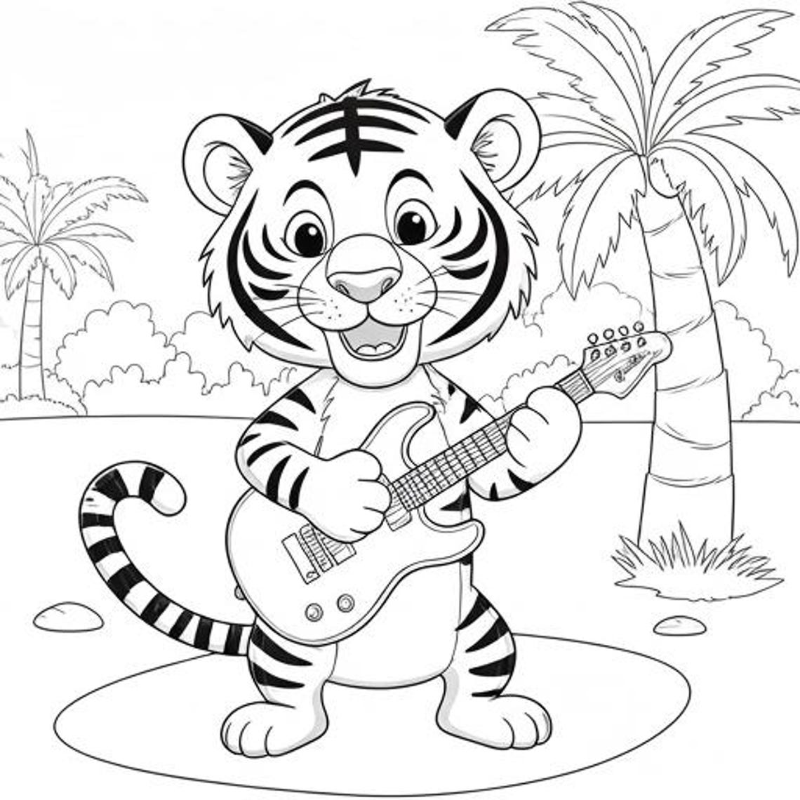 Music in the Jungle Coloring Book - Etsy