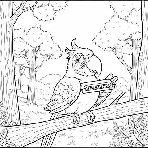 Music in the Jungle Coloring Book - Etsy