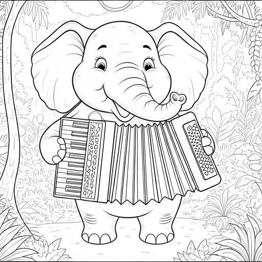 Music in the Jungle Coloring Book - Etsy