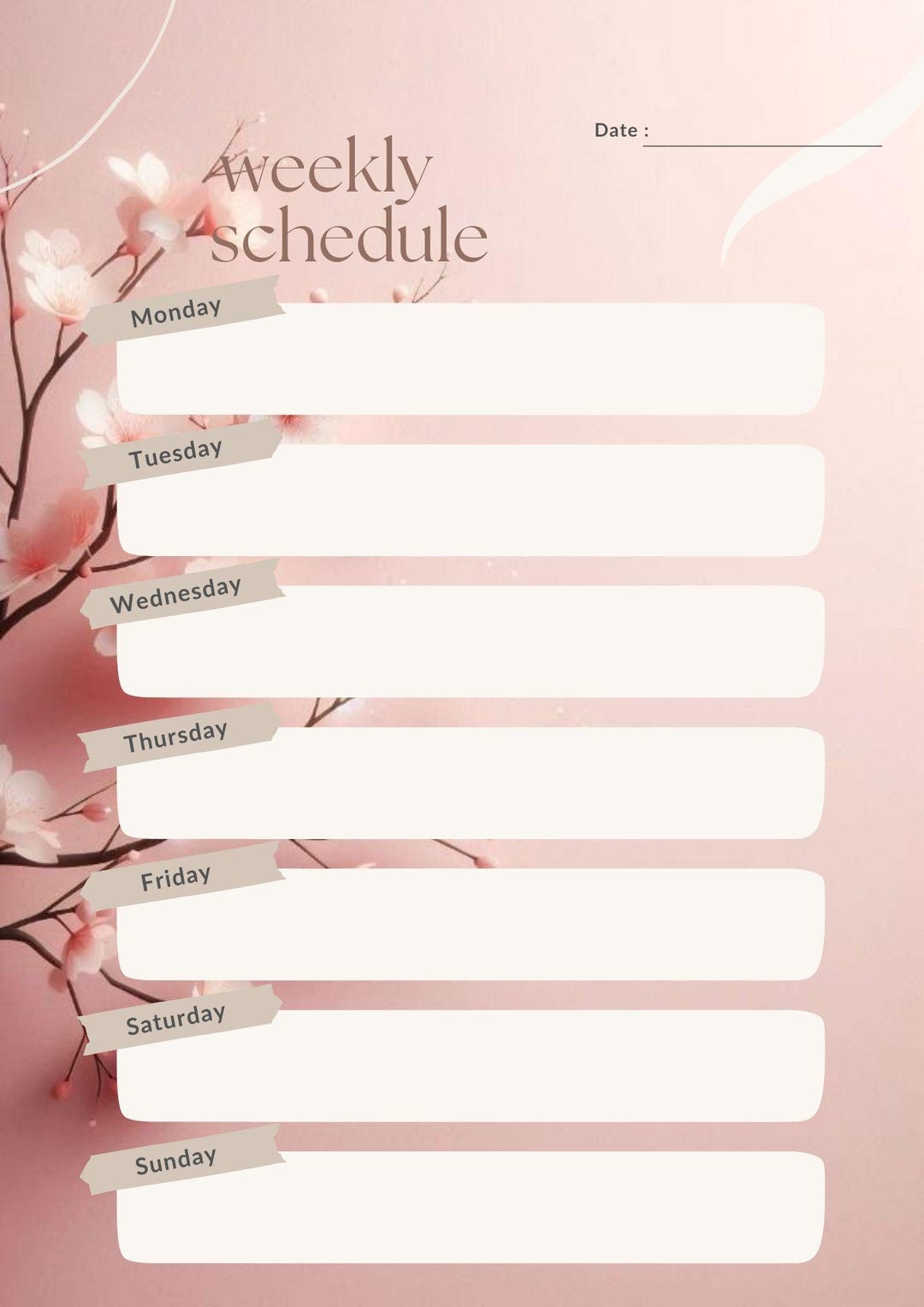 Weekly Planner Printable | Printable Weekly Planner , Letter, A4 ...