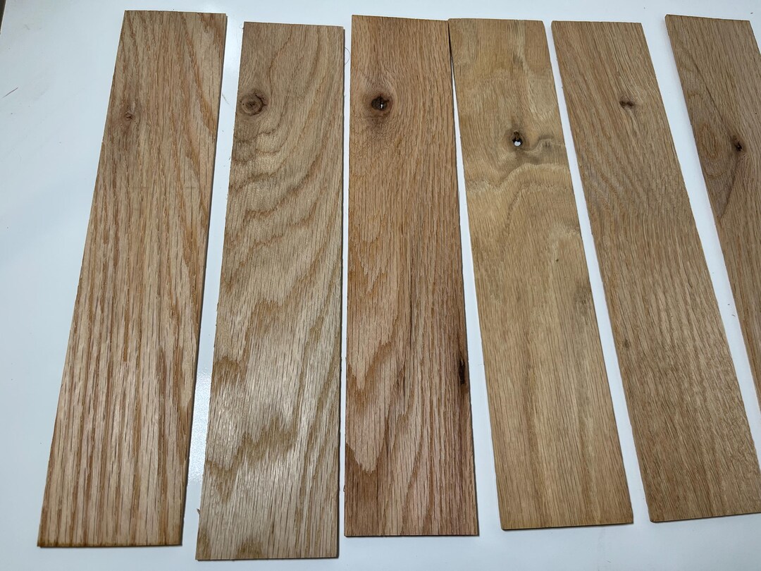 1/8" Thin Red Oak Rustic Knotty Wood Planks 12 13/16 X 2 5/8 - Etsy