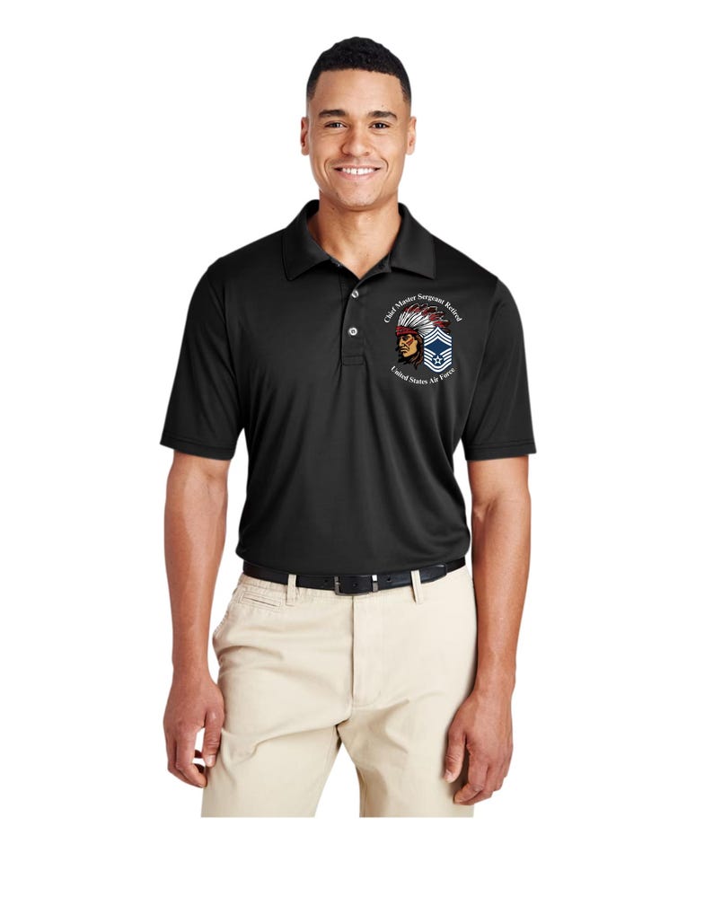 Men's Custom Polo Shirts United States Air Force Chief Master Sergeant ...