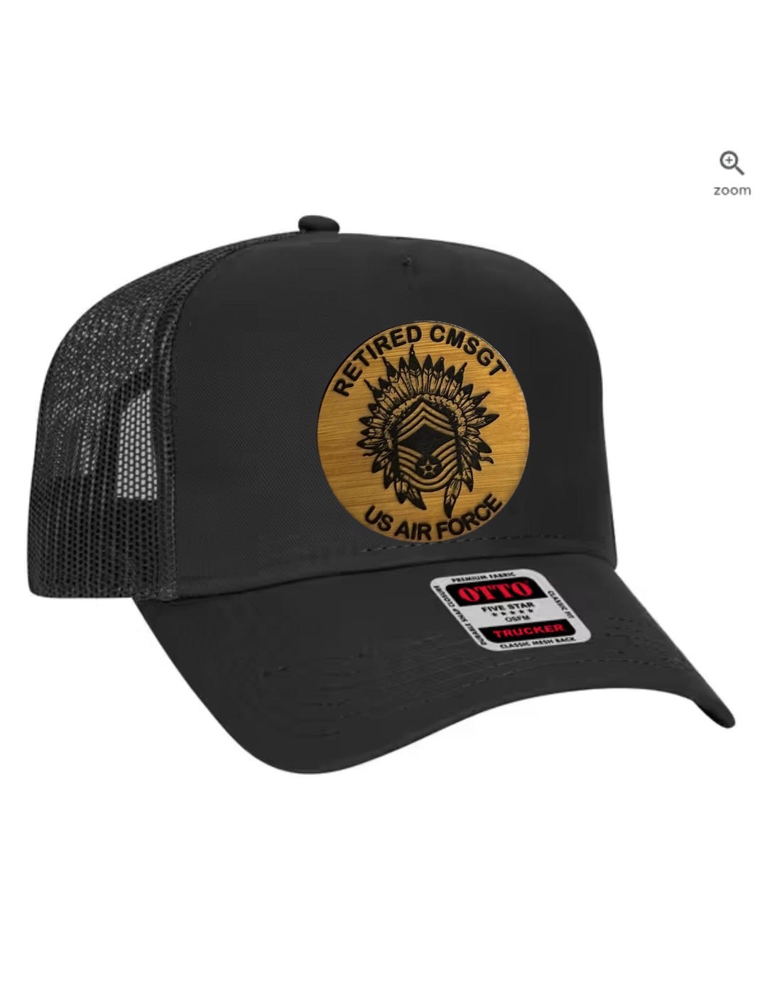 Otto Mesh Back Trucker Hat With Custom Retired US Air Force Chief ...