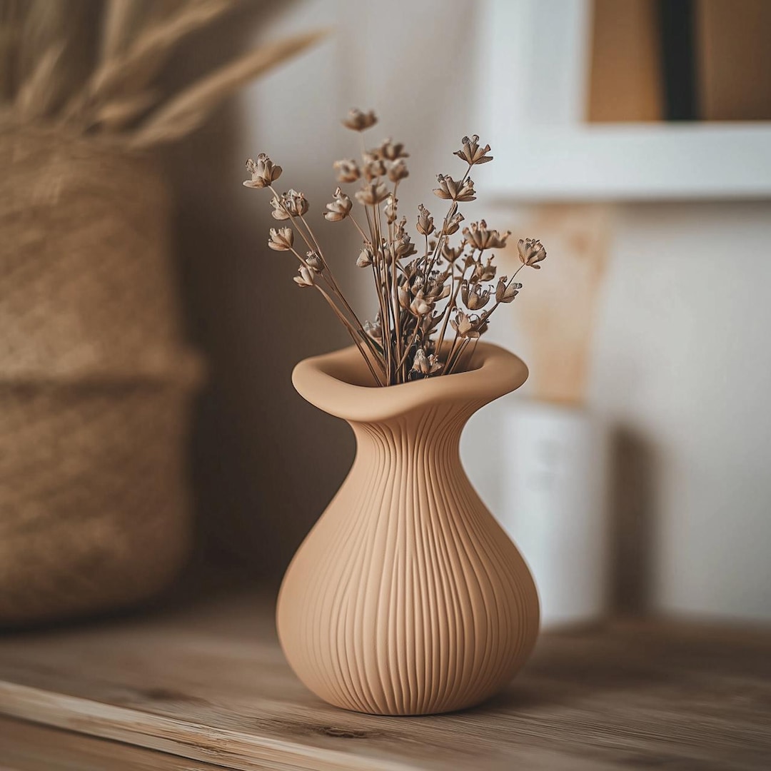 3D Printed Minimalist Vase: Modern PLA Home Decor - Etsy