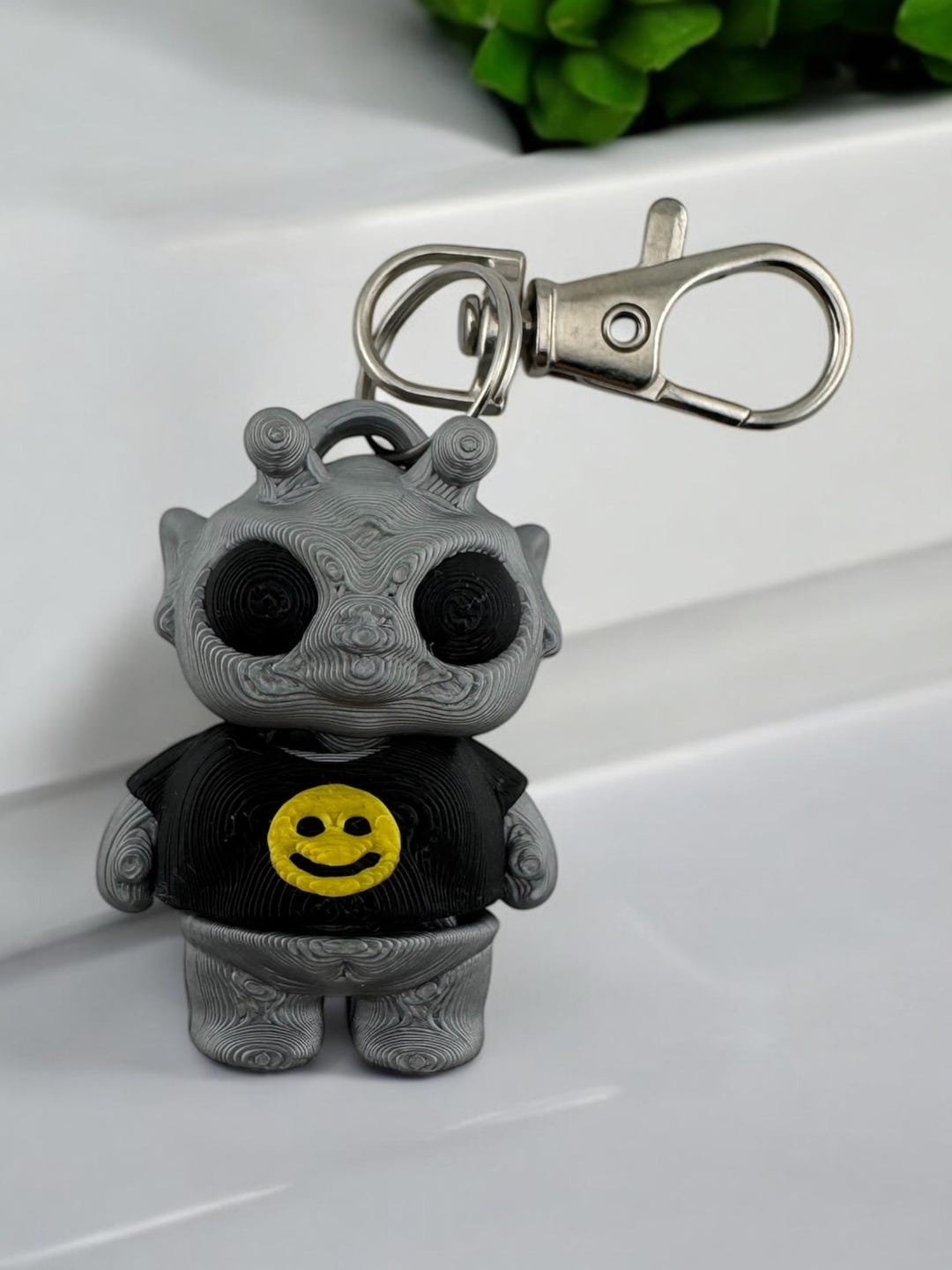 3D Printed "steve" Alien Keychain – Cute Extraterrestrial Bag Charm ...