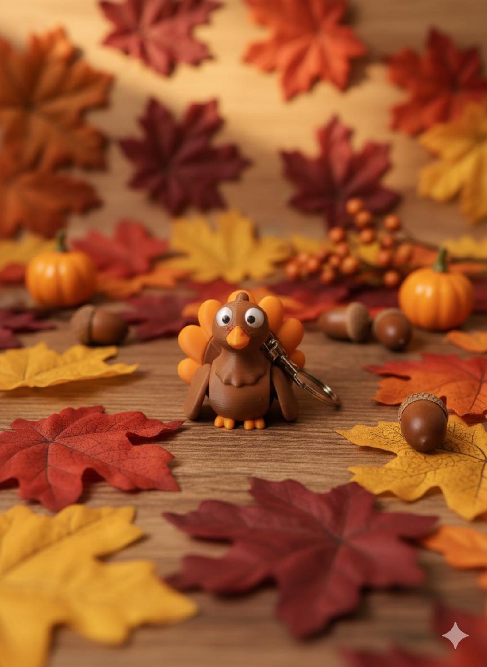 3D Printed Articulated Turkey Keychain - Fidget Backpack Buddy - Etsy