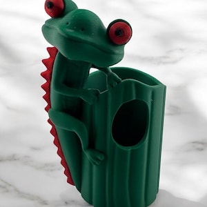 3D Printed Lizard Toothbrush Holder – Fun Reptile Bathroom Organizer ...