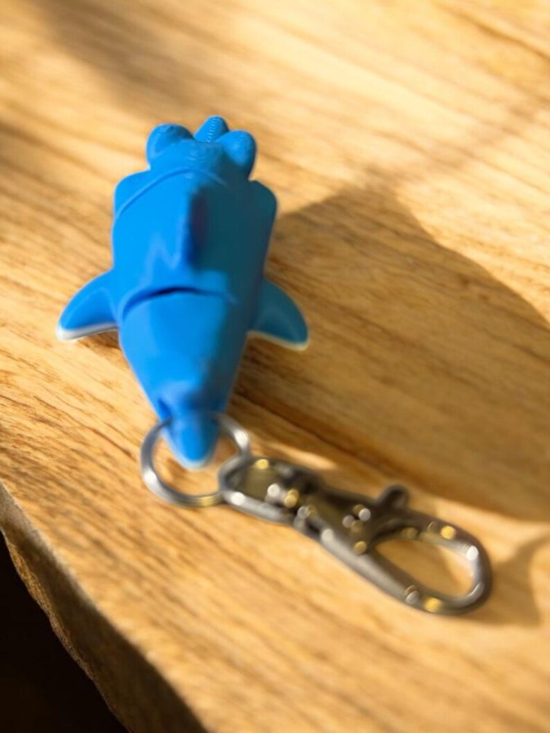 3D Printed Articulating Shark Keychain: Fidget Toy, Backpack Buddy - Etsy