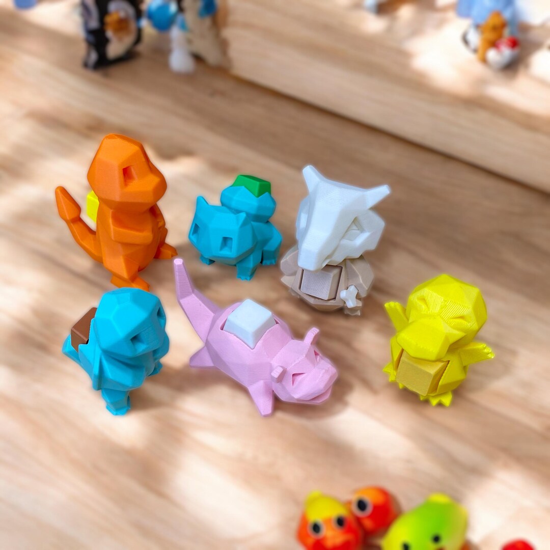 Bulbasaur, Charmander, Squirtle, Psyduck, Slowpoke, Cubone Clicker Toys ...