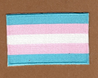 Rainbow and Trans Flag Patch - Etsy