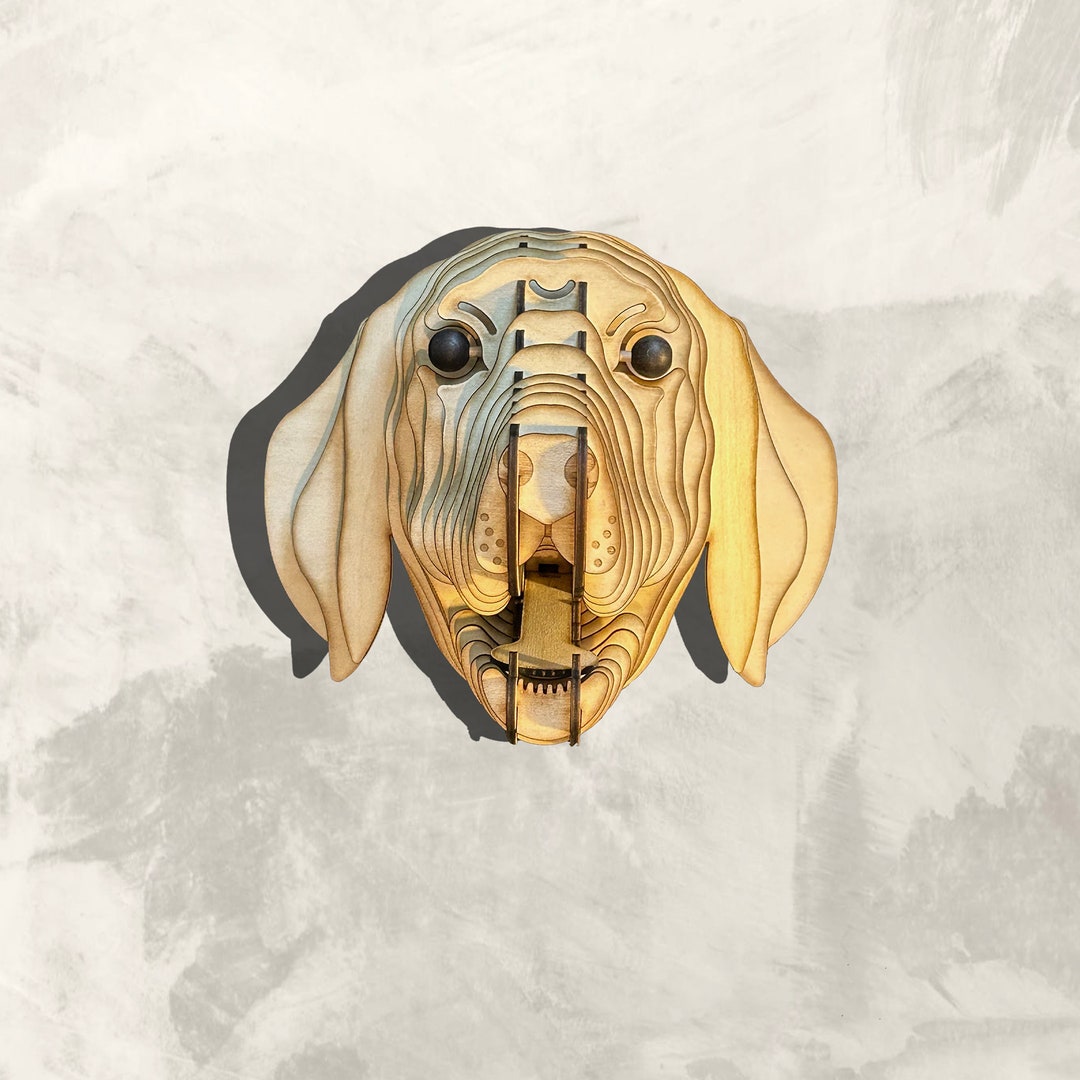 BEAGLE, 3D Laser Cut Animal Trophy / Puzzle, Wall Decor, Wall Art, Dog ...