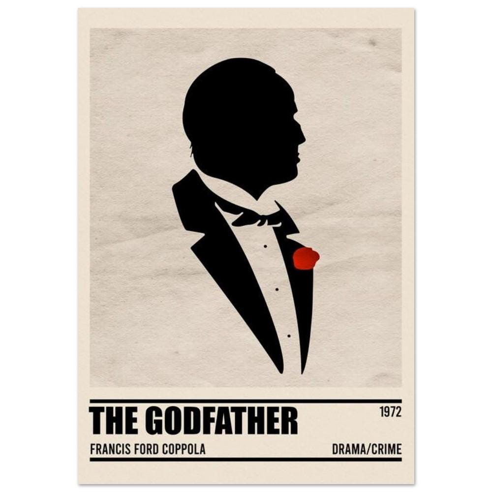 The Godfather Minimalist Movie Poster Art Print Custom Movie Wall Art ...