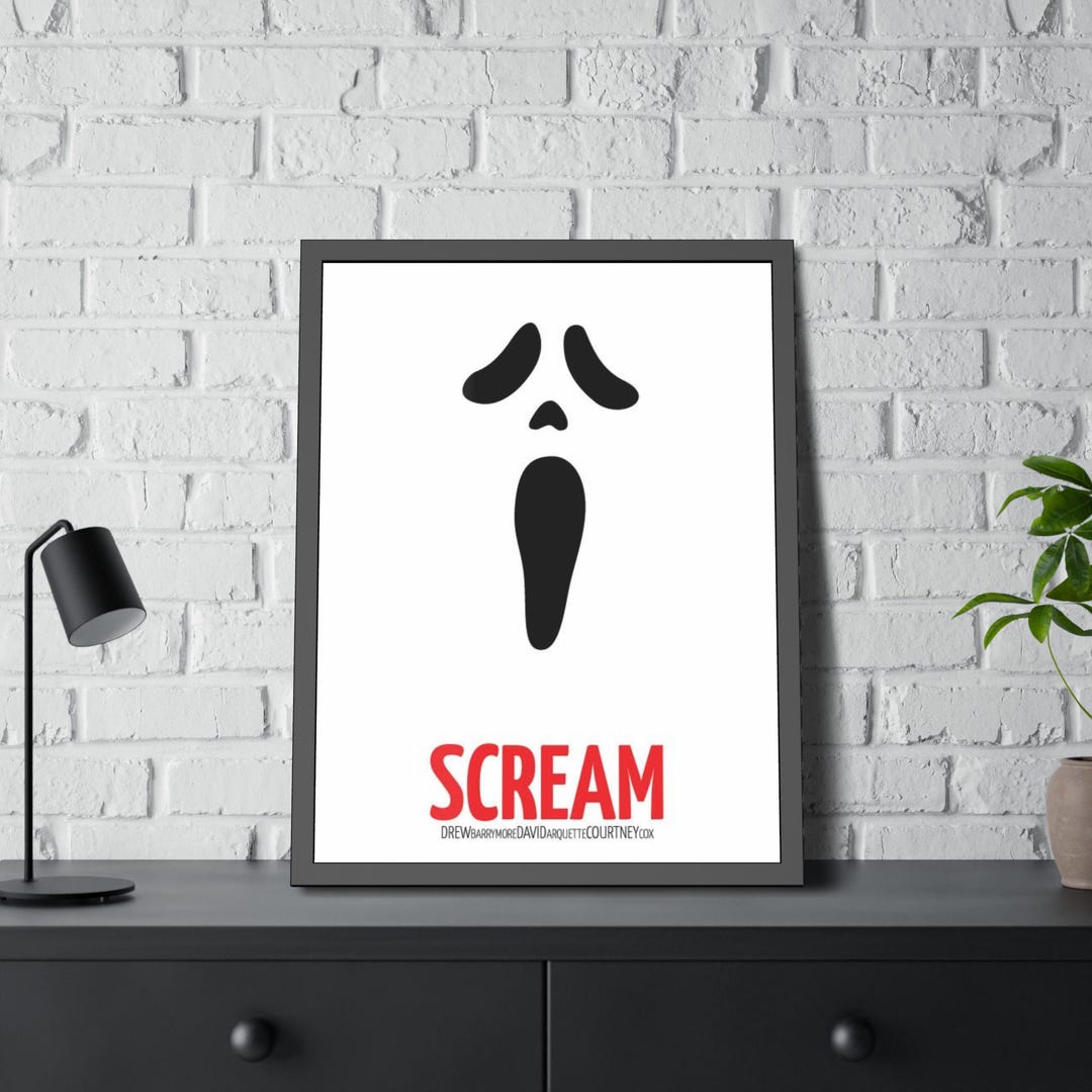 Scream Minimalist Movie Poster Art Print Custom Movie Wall Art, Movie Home Decor, Movie Gift ...