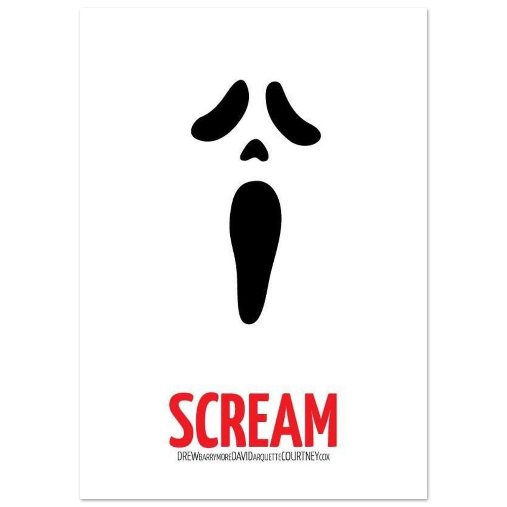 Scream Minimalist Movie Poster Art Print Custom Movie Wall Art, Movie ...