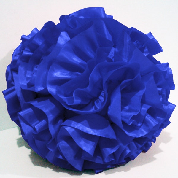 Yellow Round Pouf-handmade-ruffled Pillow-decorative Pillow-gift for ...