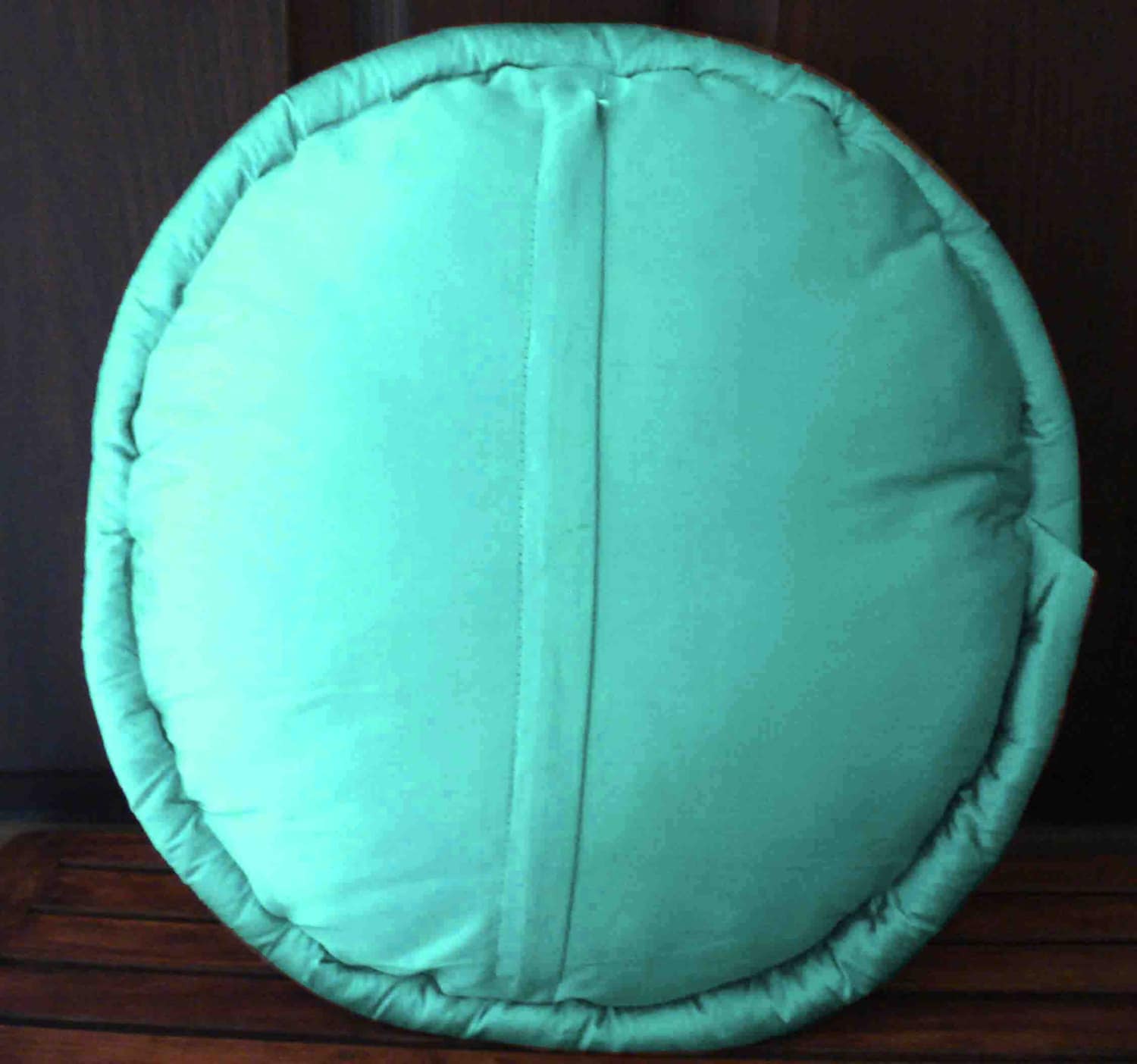 Home Decor Blue Round Pillow Circle Stripe Filled Cushion in | Etsy