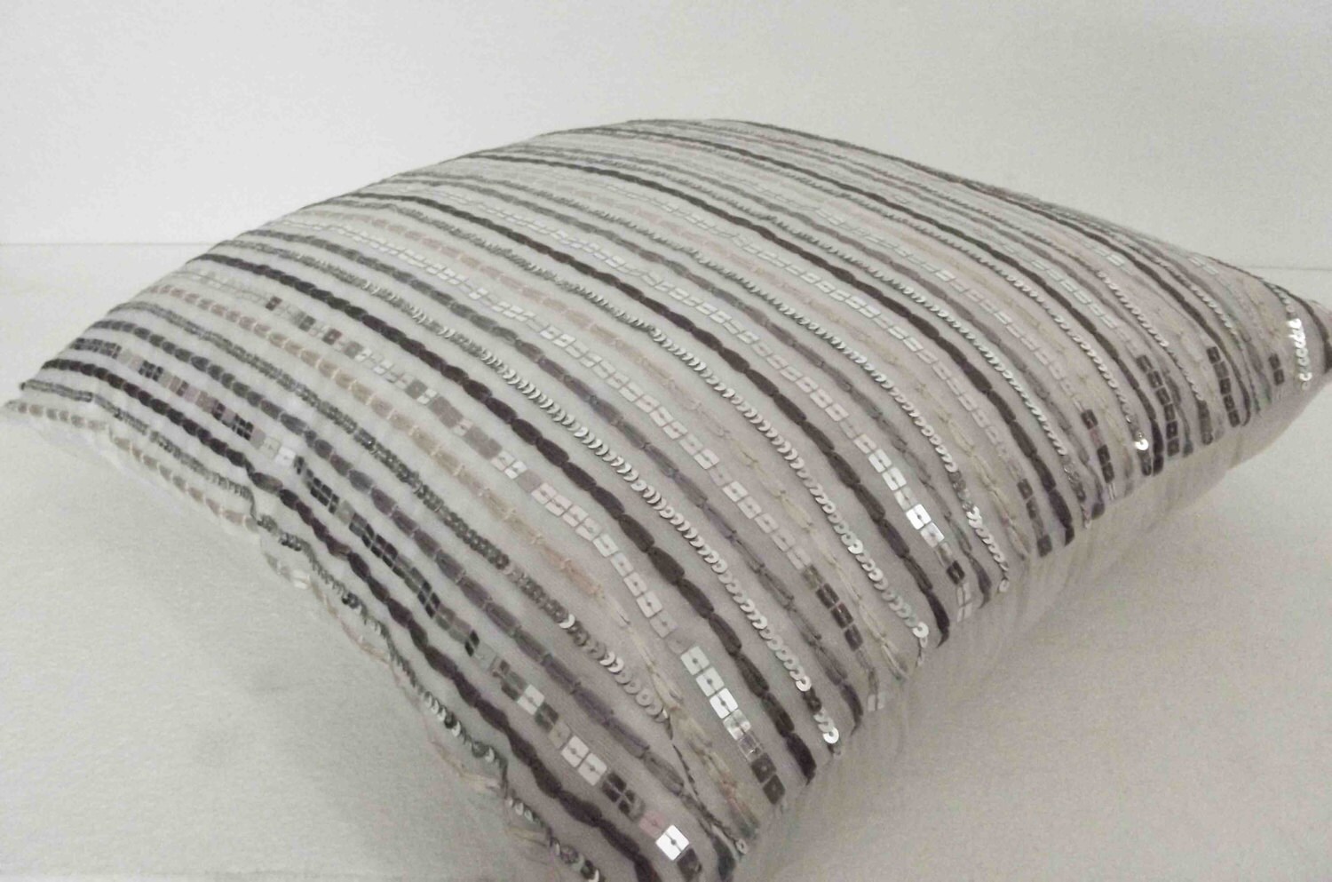 White Pillow Sequin Pillow Sequin Throw Pillow Decorative - Etsy