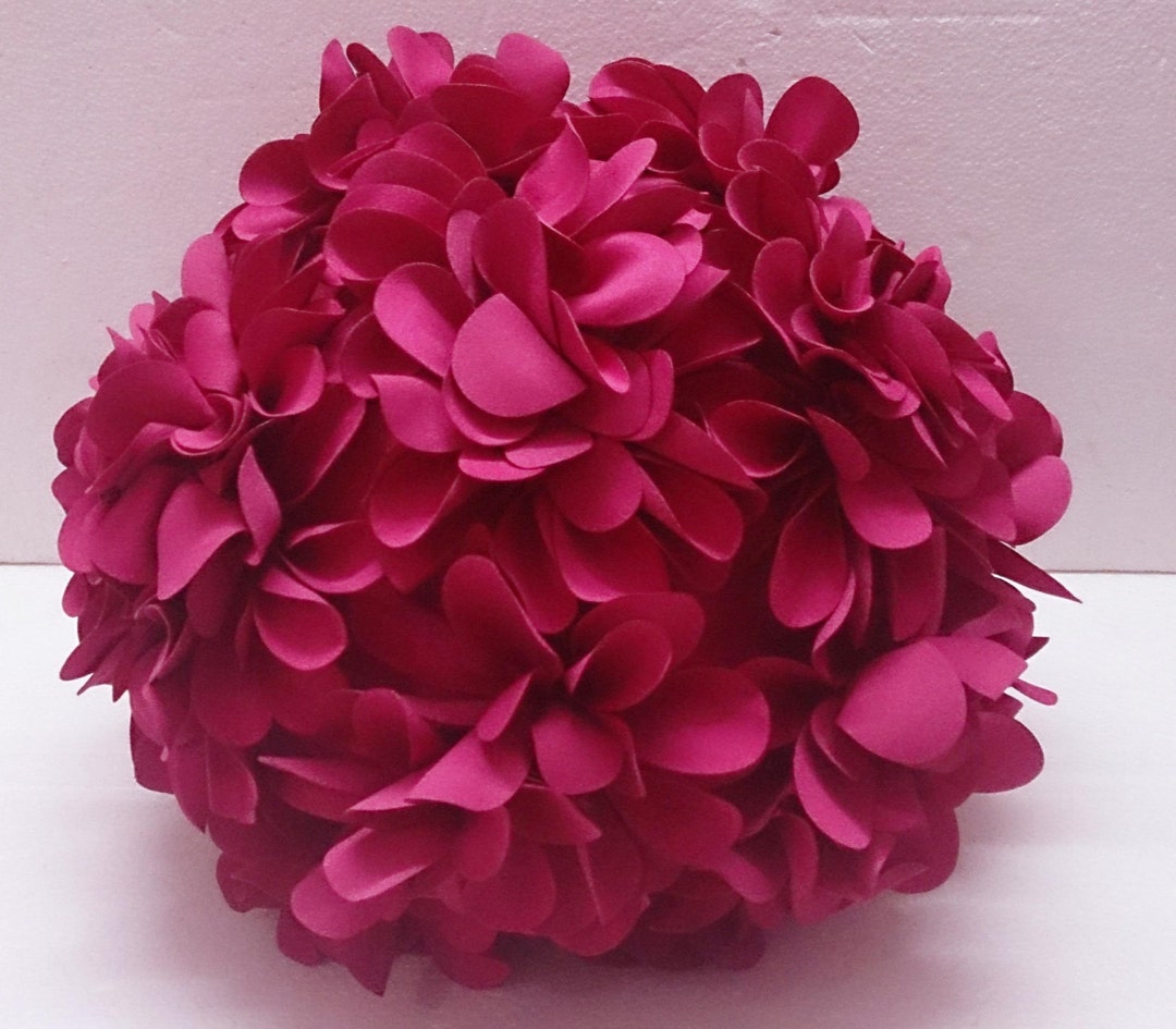 Fuchsia Flower Pouf Pillow: Suede Nursery Decor - Etsy