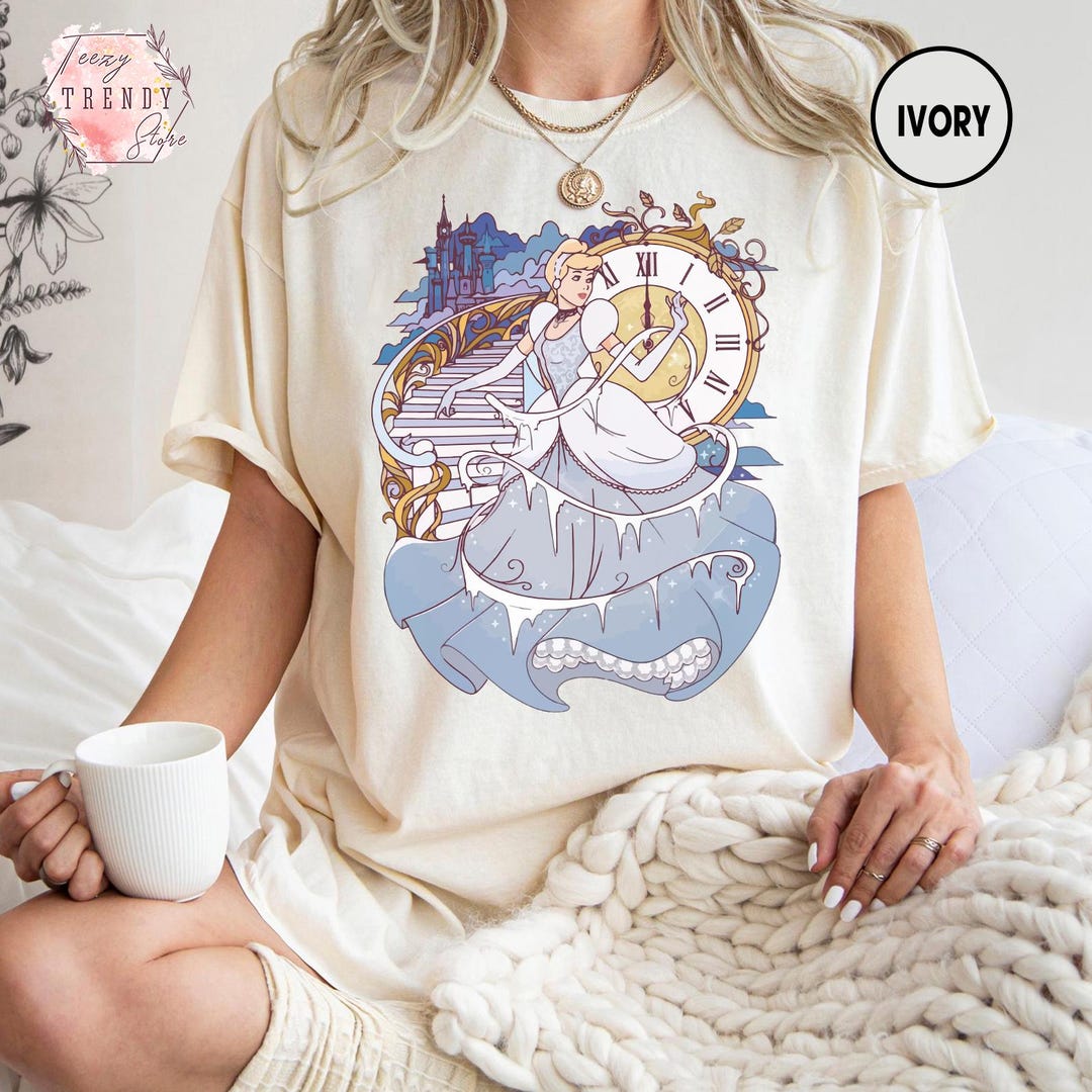 Cinderella Clock Shirt, Disney Princess Graphic Tee, Midnight Castle ...