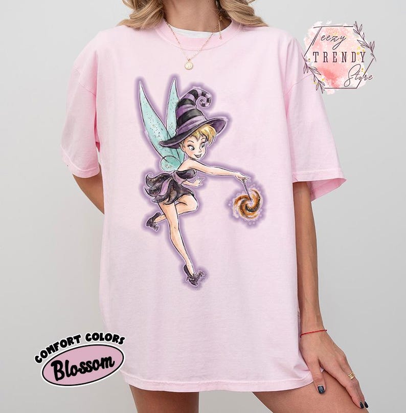 Comfort Colors® Tinker Bell Halloween T-shirt, Vintage Disney Princess ...
