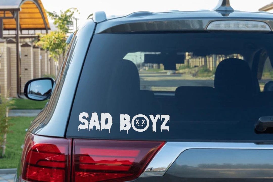 Sad Boyz Window Vinyl Sticker, Die-cut Outdoor Sticker, Car Window ...