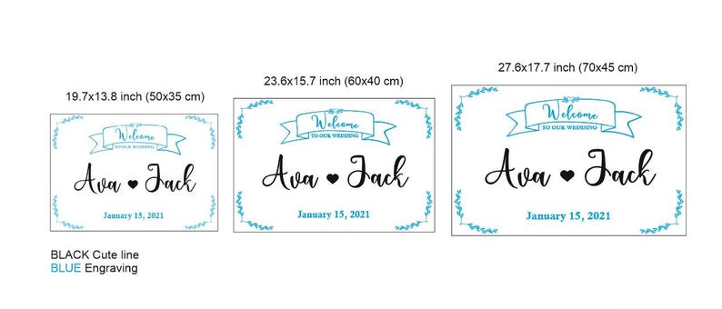 Horizontal Welcome Sign SVG, Landscape Wedding Laser File for Glowforge ...