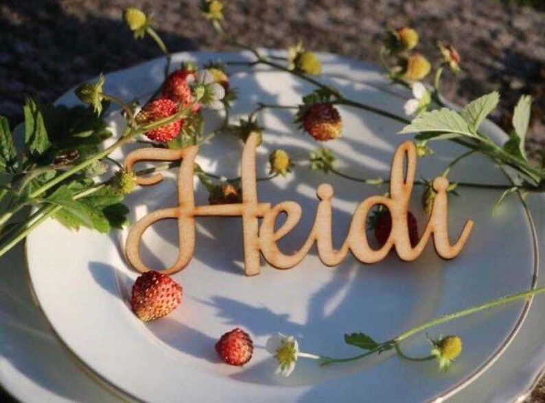 Custom Wooden Wedding Name Plates – Personalized Place Cards, Name Tags ...
