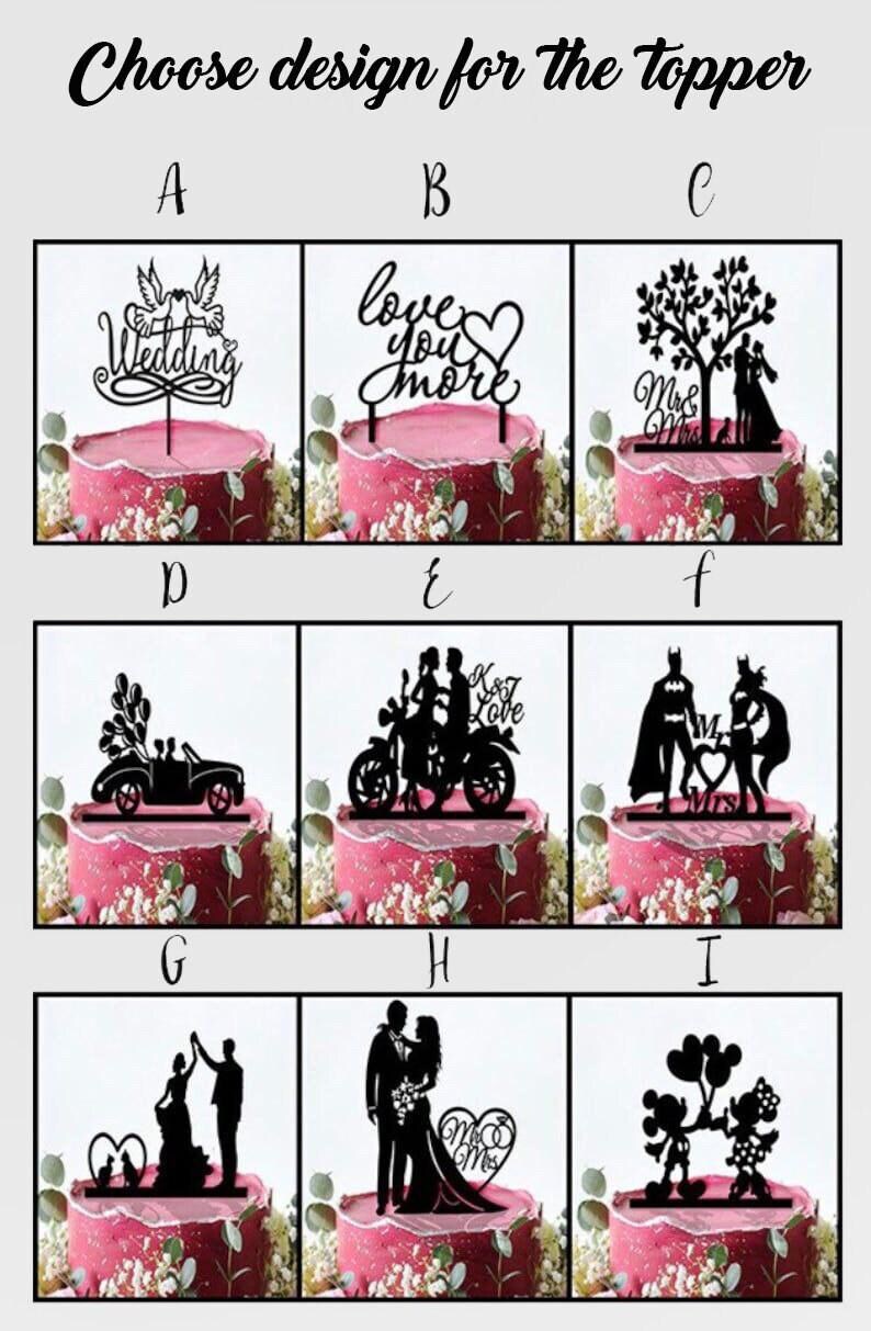 Personalized Wedding Cake Topper – Rustic Boho Cake Decoration ...