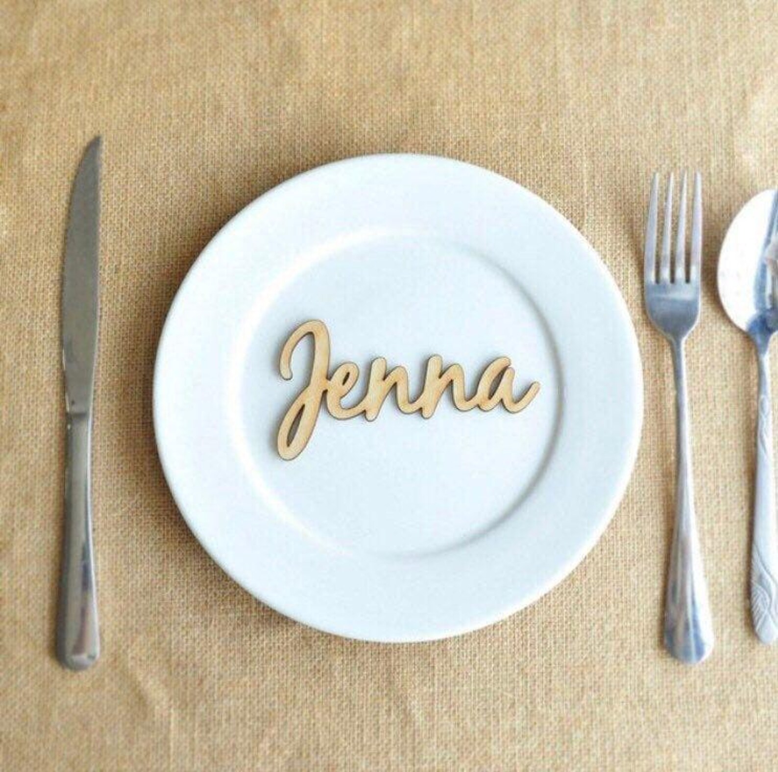 Personalized Wooden Wedding Name Plates – Custom Place Cards, Name Tags ...