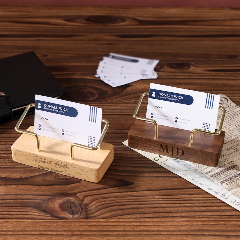 Business Card Holder for Desk - Etsy