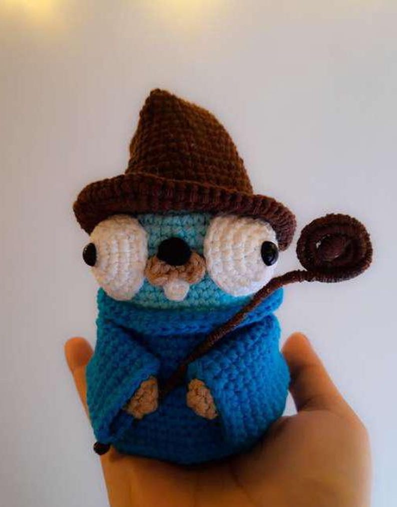 GO Gopher Wizard Crochet Pattern – Amigurumi Gopher Plush With Hat & Wand | Cute Geeky Toy PDF ...