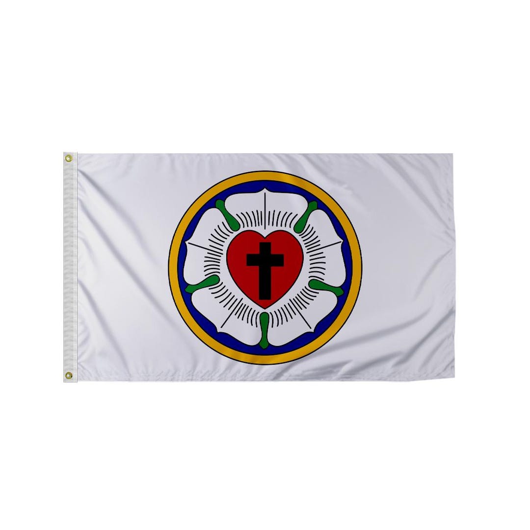 Lutheran Rose Flag: Nylon Christian Church Banner With Grommets - Etsy