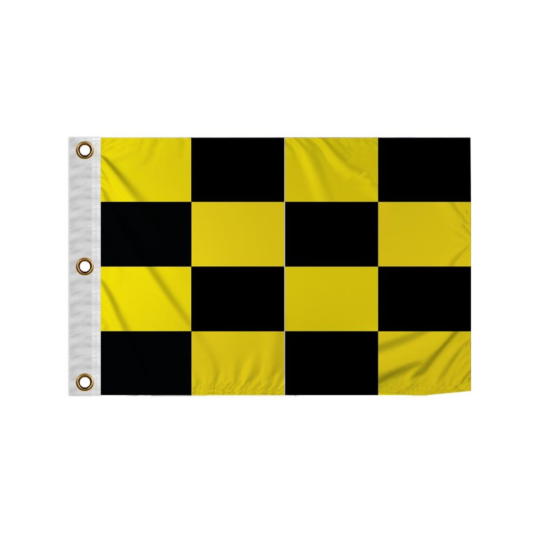 Promopatriot Golf Direction Flags - Regulation Black Yellow Checkered ...