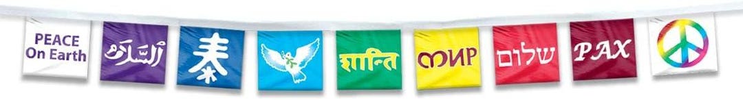 Multilingual Peace Prayer Flags: 9-language Streamers - Etsy