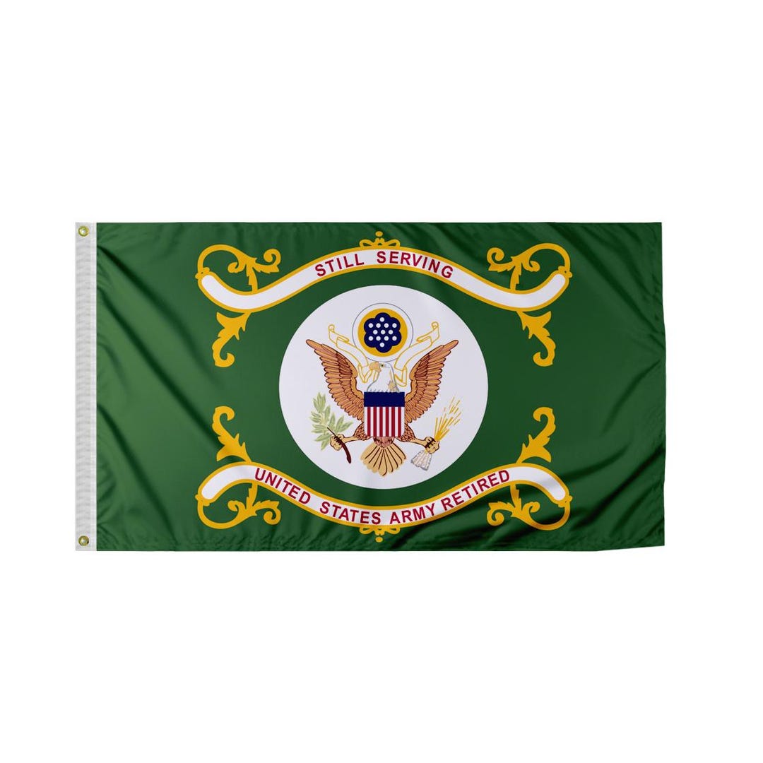 US Army Retired Flags Heavy Duty Nylon Brass Grommets Retd United ...