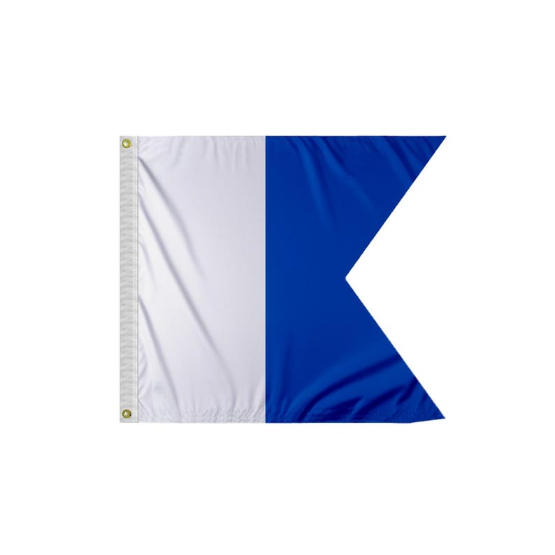 Banderas de señales marinas Alpha Code A, nailon 200D, para barcos ...