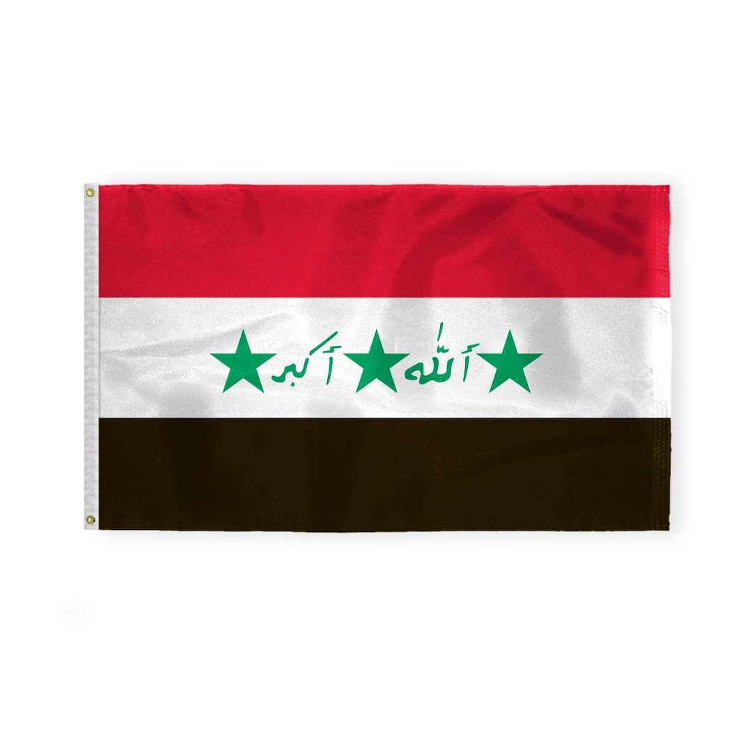 Iraq Old 2004 Flag 200D Nylon With Brass Grommets, Iraqi Flag Banner ...