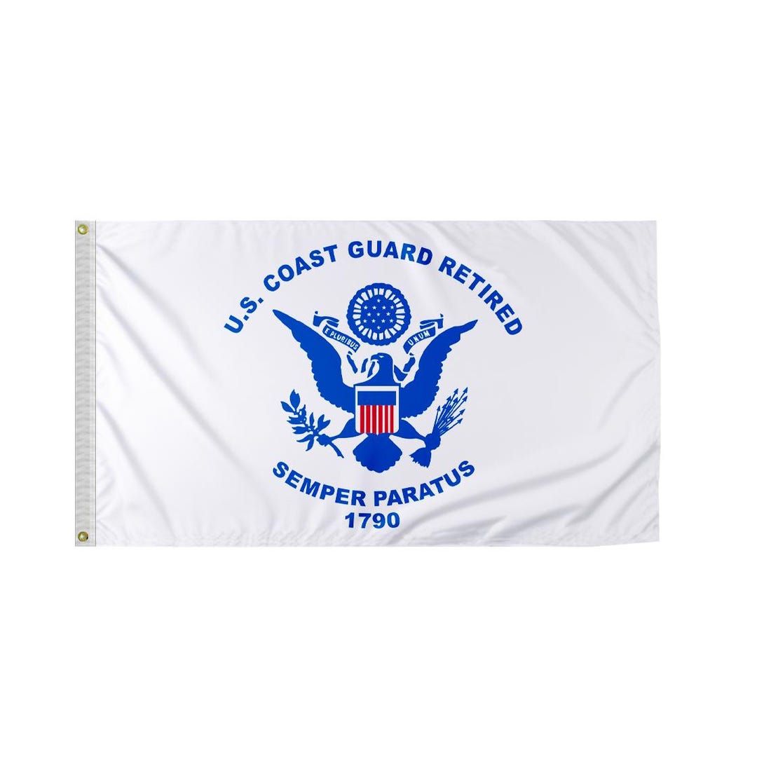 US Coast Guard Retired Military Flags Heavy Duty Brass Grommets United ...