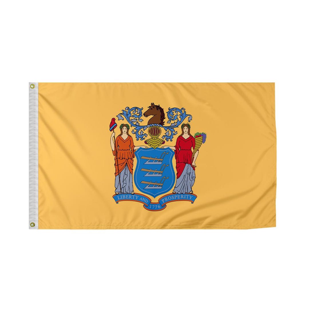 Promopatriot New Jersey State Flag Nylon Brass Grommets Garden State NJ ...